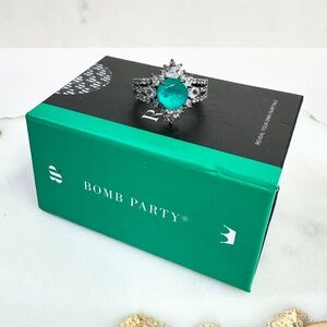 Bomb Party | Jewelry | Bomb Party Reign Villain Paraiba Ring Hematite ...